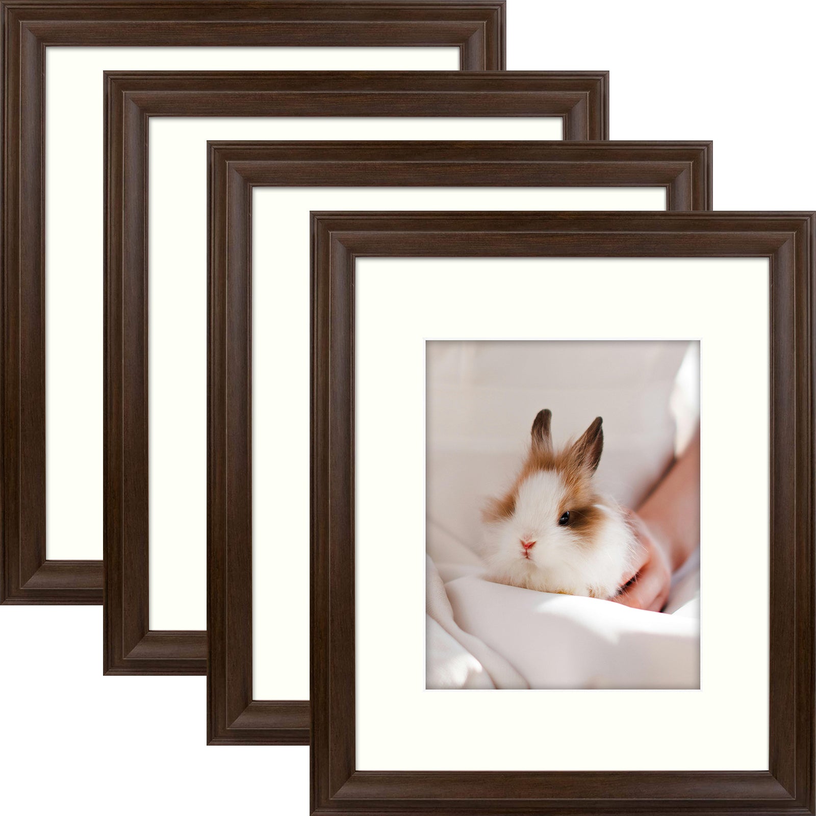 16x20 Picture Frame For 11x14 Photo with Ivory Mat and Real Glass Brow Golden State Art