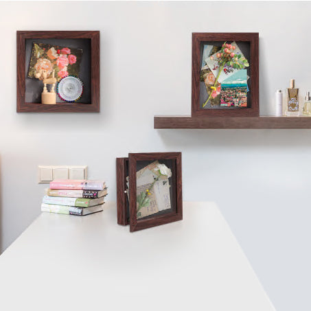 Golden State Art Shadow Box with Magnetic Cover: Stylish & Protective